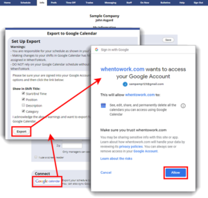 Export to Google Calendar – WhenToWork Help
