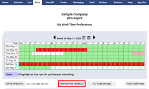 Set Your Prefer / Dislike Work Time Preferences – WhenToWork Help