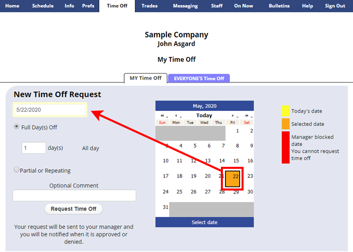 Ask for Time Off on a Specific Day – WhenToHelp Guide