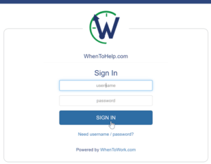Regularly Signing In – WhenToHelp Guide