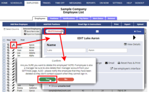 Delete / Replace Employees (Deactivate, Archive) – WhenToWork Manager Help