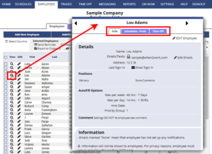 View Employee Details – WhenToWork Manager Help