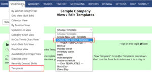 Create / Save Schedule Template using Template Editor – WhenToWork ...