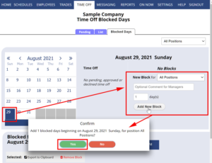 Time Off Block Dates – WhenToWork Manager Help