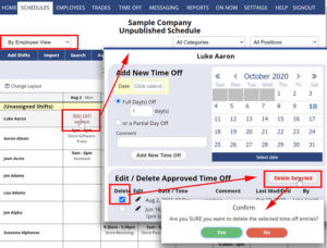 Change / Delete Time Off Request – WhenToWork Manager Help