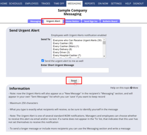 Send an URGENT ALERT – To Text, Email & In-App Push – WhenToWork ...
