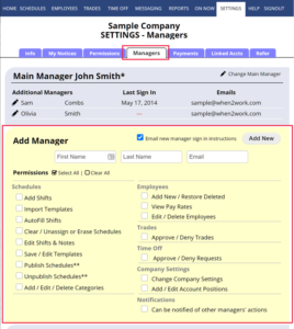 MANAGERS – Add / Edit – WhenToWork Manager Help