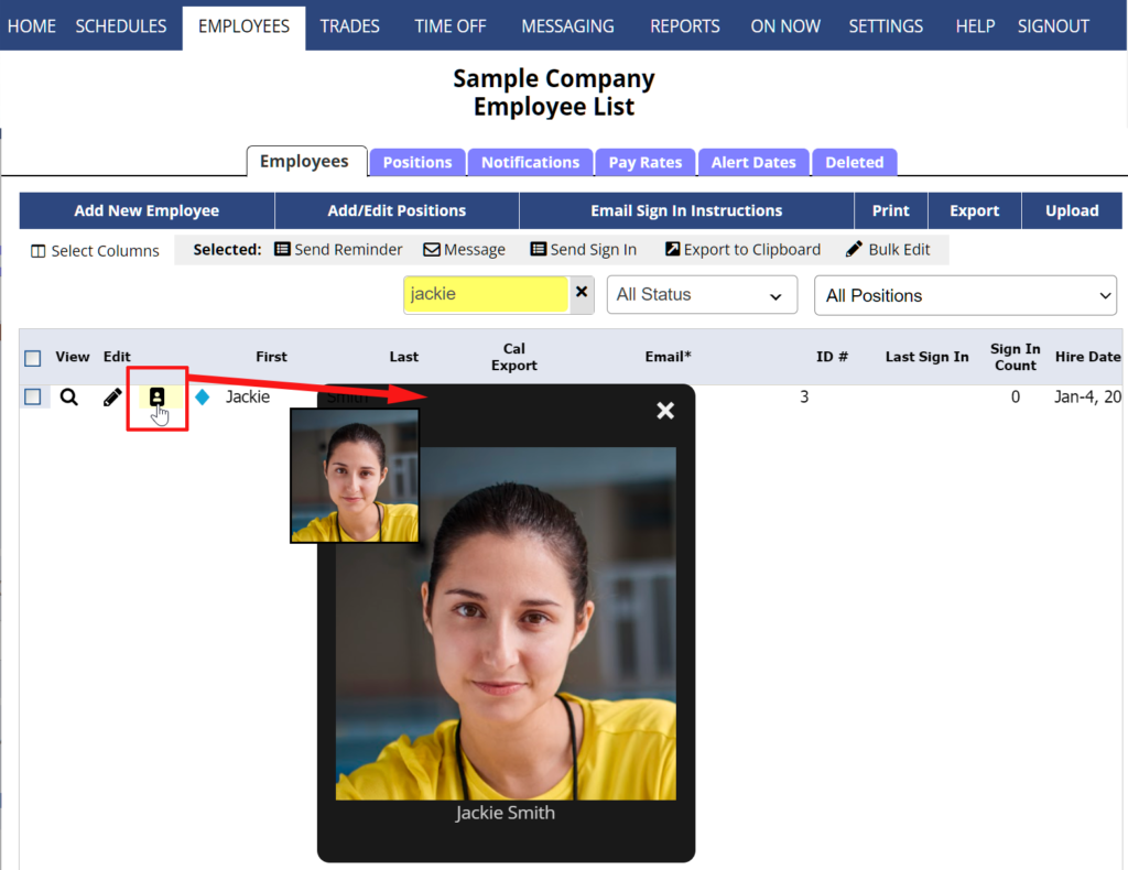Upload Employee Photos – Pro Plan – WhenToWork Manager Help