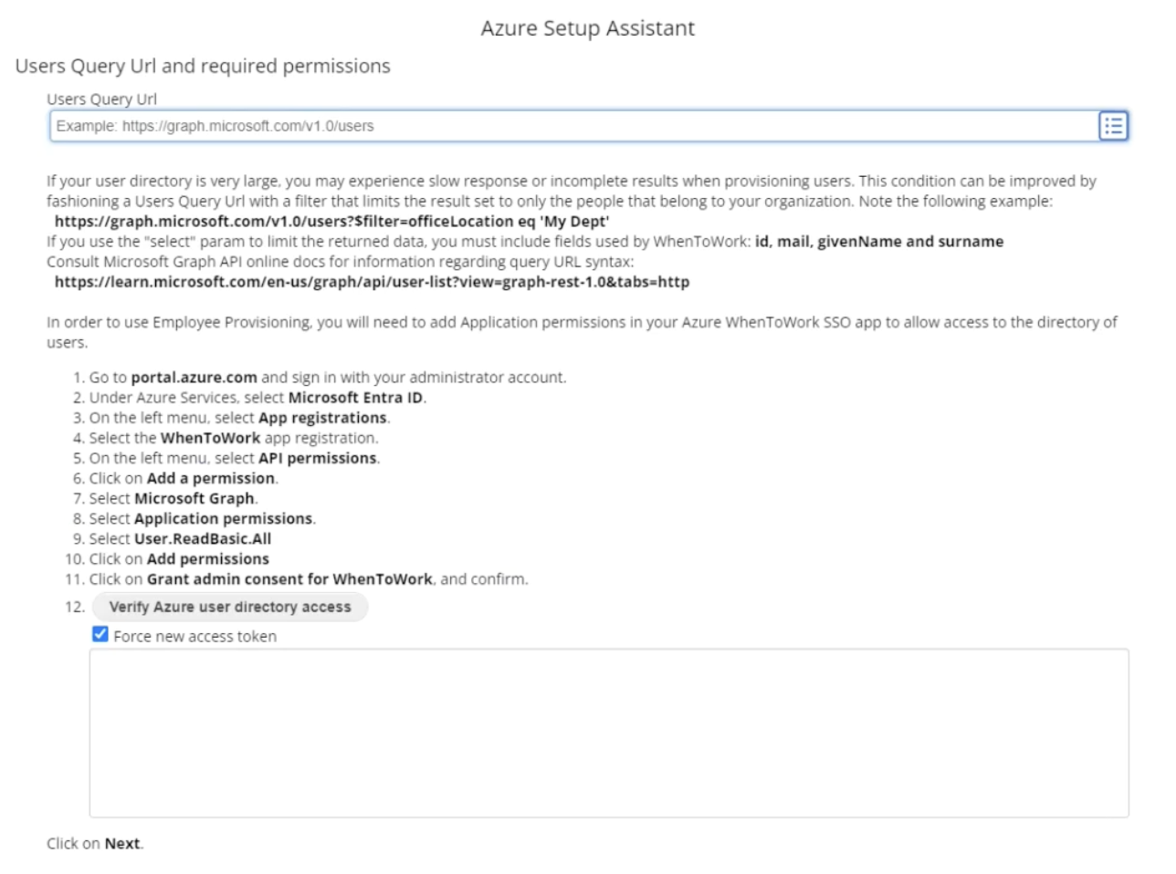 SSO Setup Assistant – Preemptive – WhenToWork Manager Help