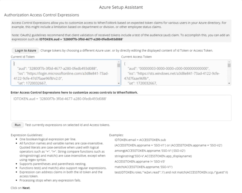 SSO Setup Assistant – Preemptive – WhenToWork Manager Help