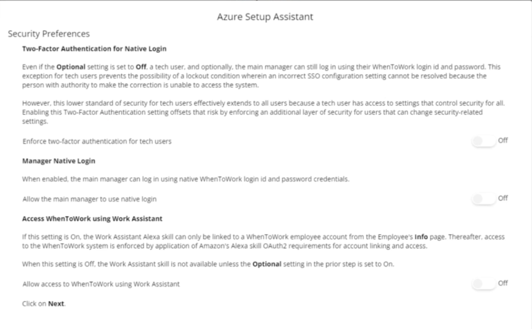 SSO Setup Assistant – Preemptive – WhenToWork Manager Help